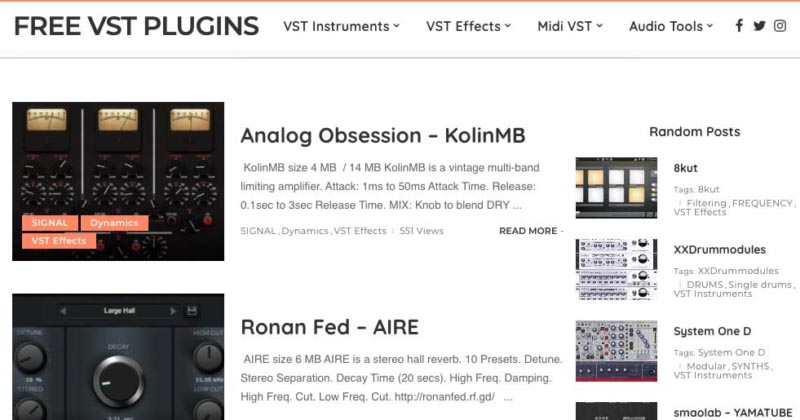 Download FREE Audio Plugins at These Websites, VST/AU/AAX